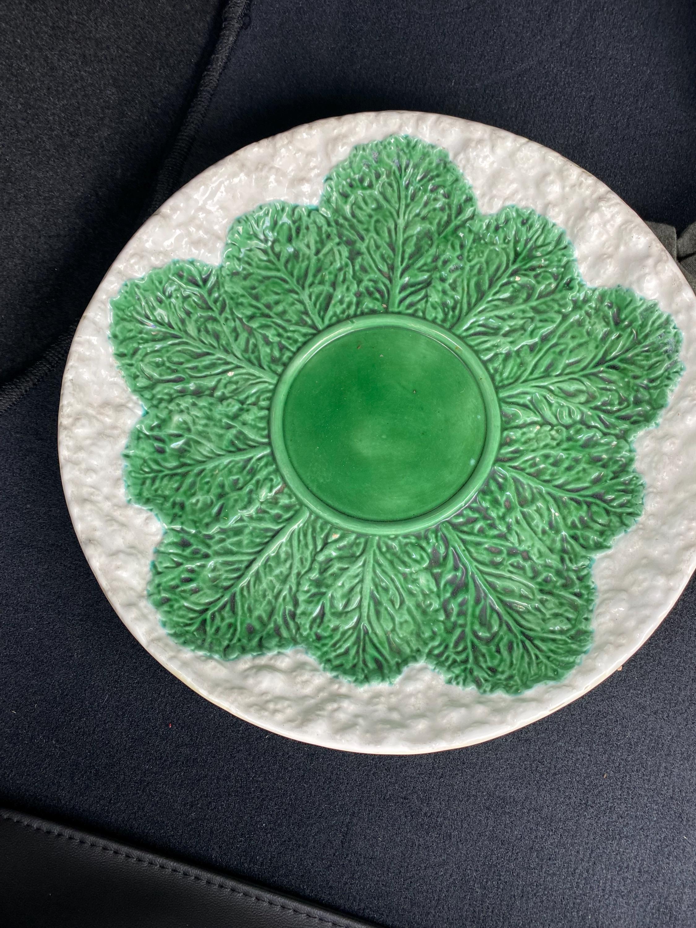 Large Antique Majolica Cabbage Platter Bordallo Pinheiro - Etsy