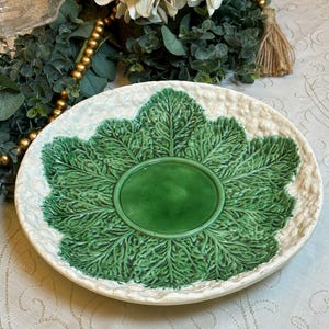 Large Antique Majolica Cabbage Platter Bordallo Pinheiro - Etsy