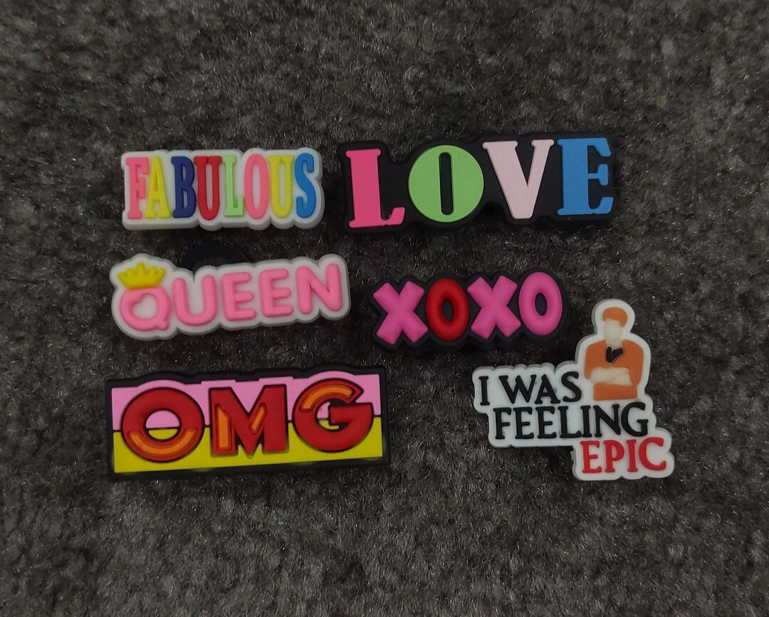 Trending Croc Charms Pins Badges Cute Charms Popular Phrases Signs ...