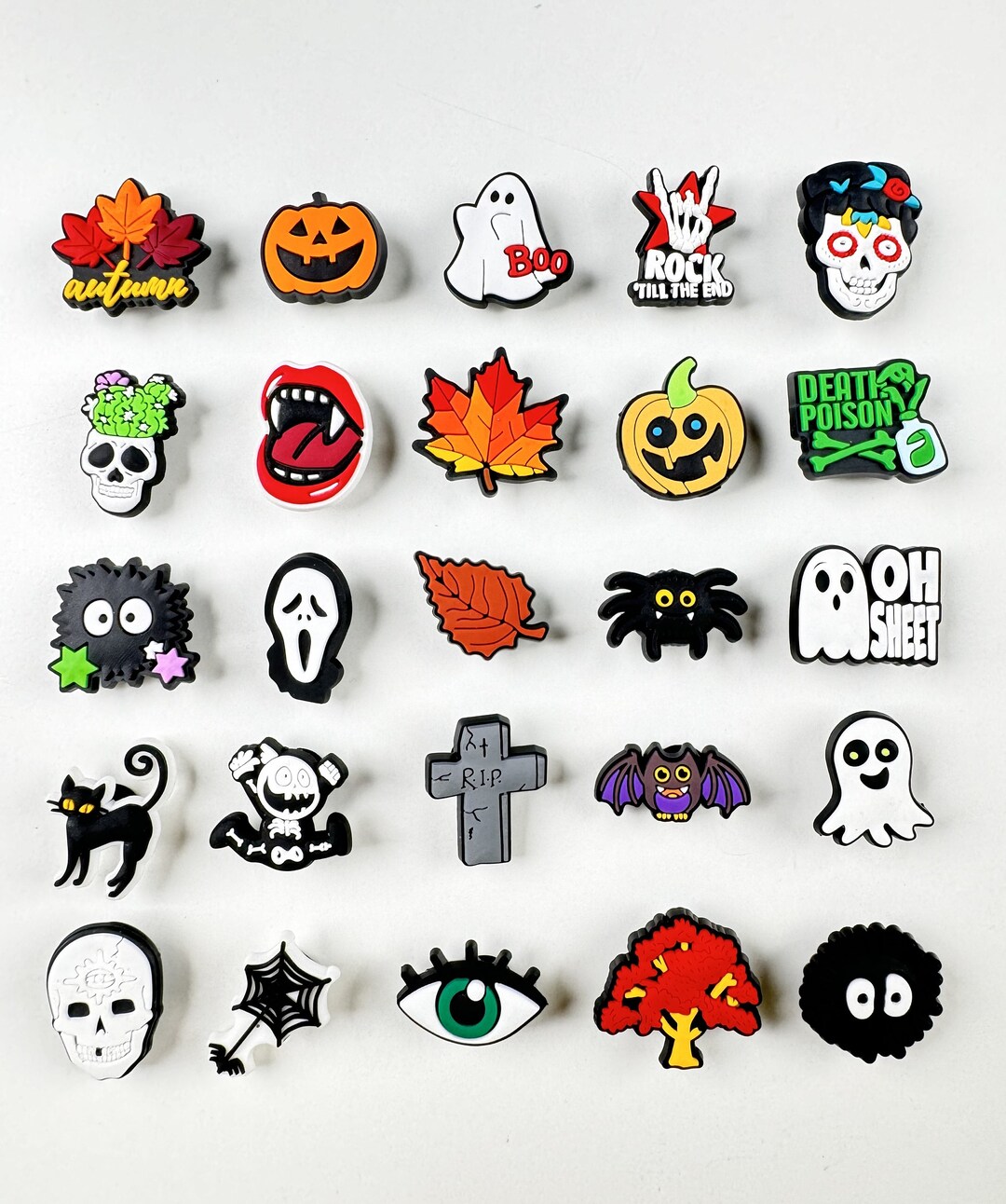 Halloween Clog Charms 20 Spooky Crocs Shoe Charm Badge Accessory Boo ...