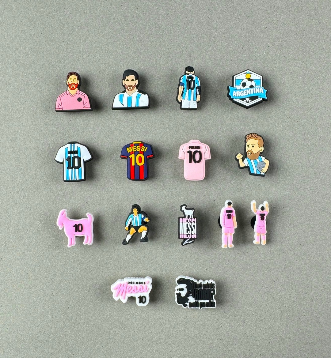 Messi Crocs Jibbitz Charms Lionel Messi Football World Champion ...