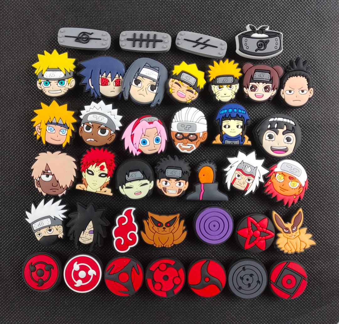 Naruto Anime Crocs Jibbitz Charms Manga Anime Ninja Fighters Shoe ...