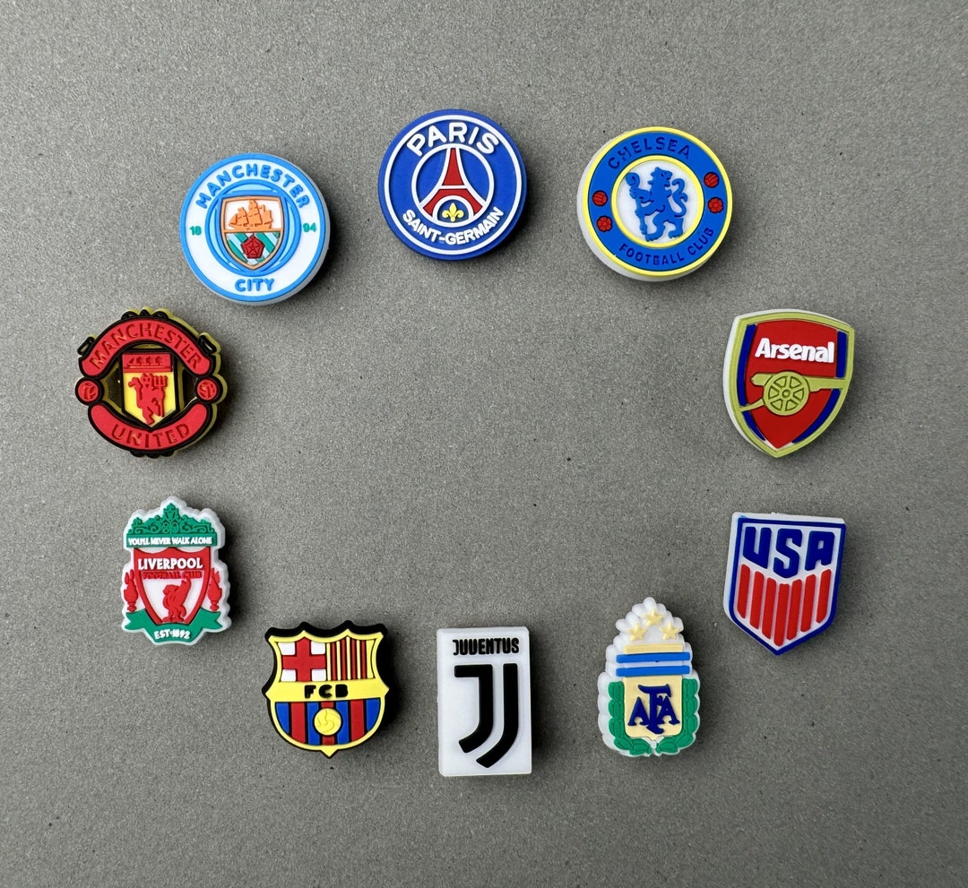 Soccer Jibbitz for Crocs, Football Shoe Pins Badges, Chelsea ...