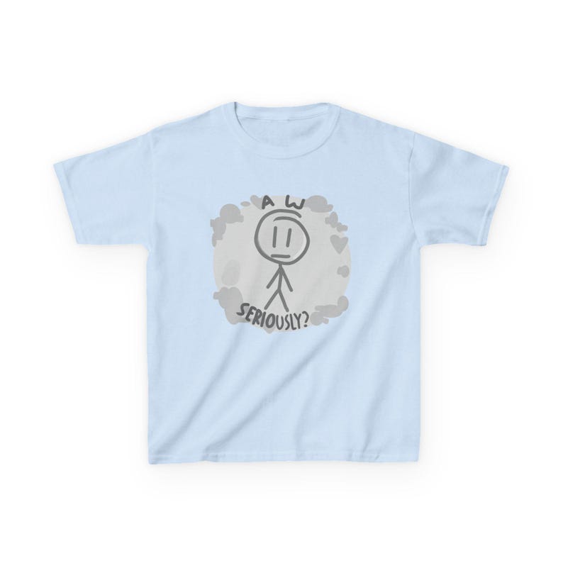 David BFDI Stick Figure 'awe Seriously?' Kids Tee | Funny Cartoon ...