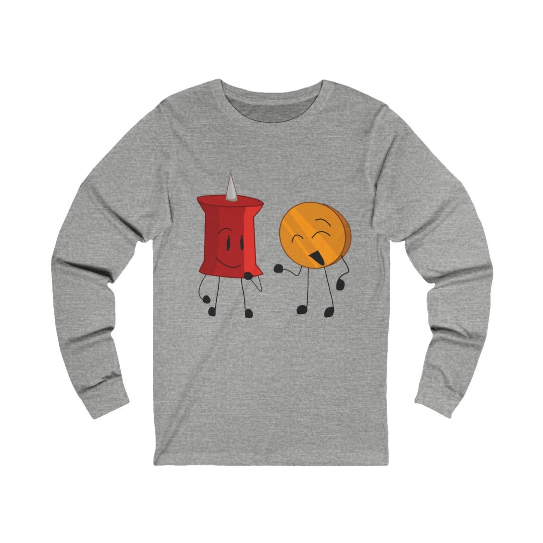 Pin and Coiny Fanart BFDI BFDIA BFB Unisex Jersey Long Sleeve Tee - Etsy