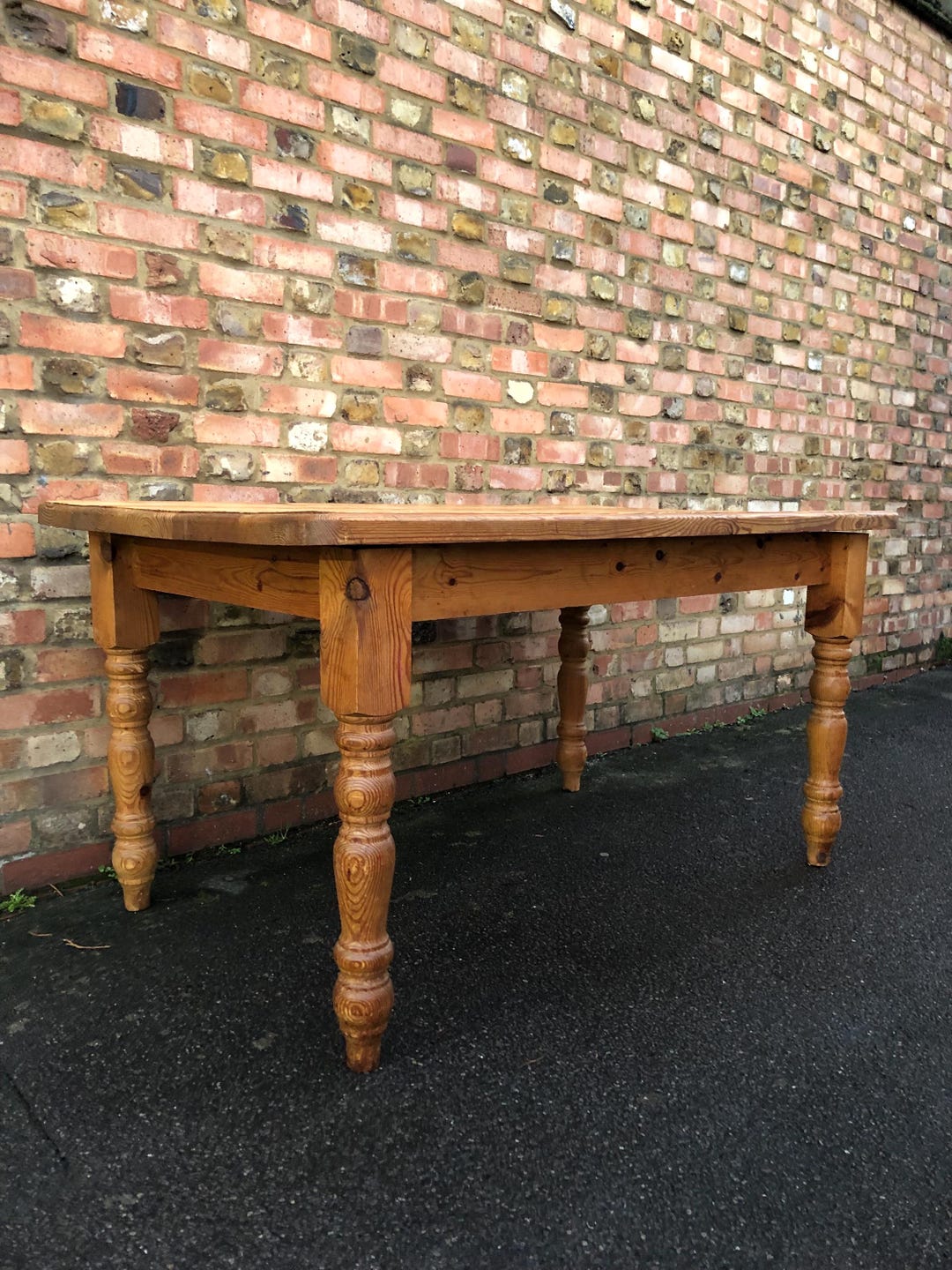 Vintage Rustic Solid Pine Farmhouse Dining Kitchen Table - Etsy UK