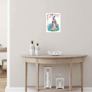 The Lady, Original Graphic Work, Acrylic Painting, Lenormand Oracle ...