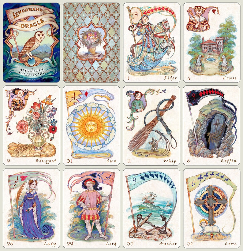 Lenormand Oracle by Alexander Daniloff - Author Divination Cards ...