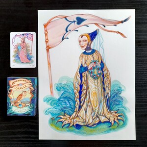 The Lady, Original Graphic Work, Acrylic Painting, Lenormand Oracle ...