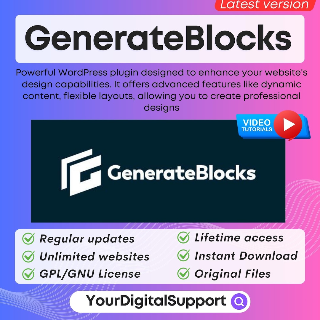 Generateblocks | Lifetime Updates | GPL | Latest Version ...