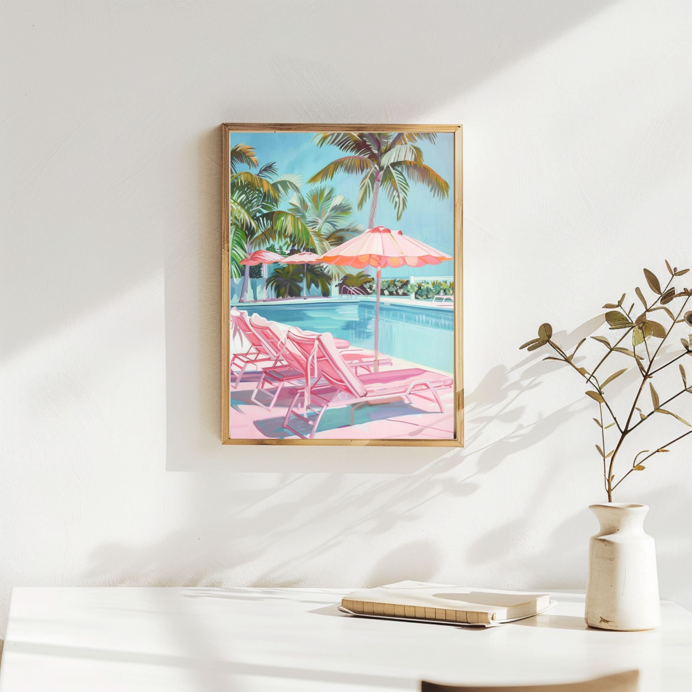 Summer Wall Art Tropical Wall Art Poolside Printable Pool House Beach ...