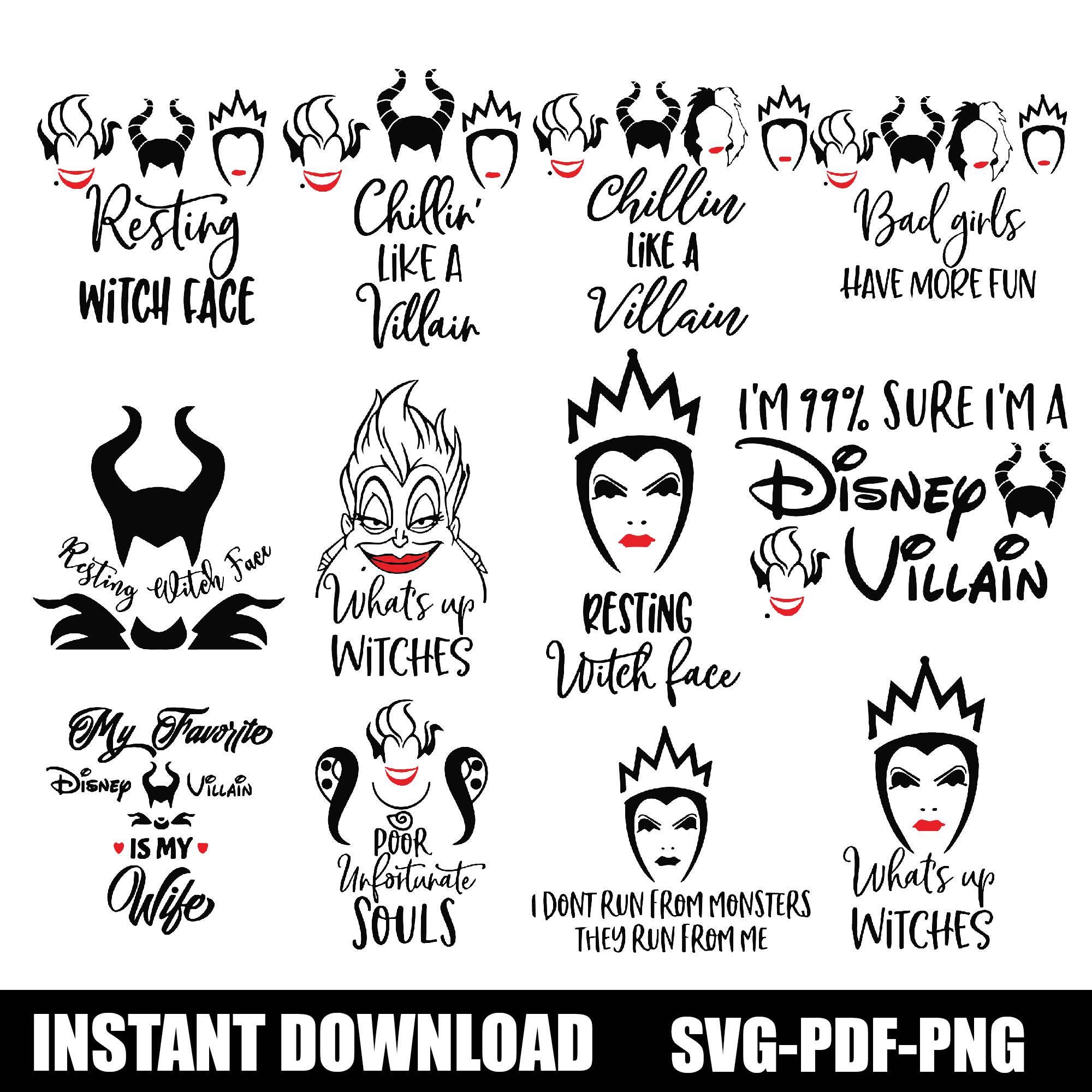 Villains SVG Bundle: Evil Characters Cut Files - Cricut & Silhouette ...