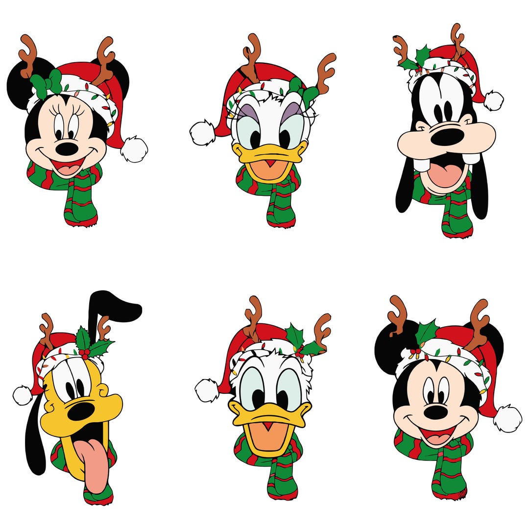 Christmas Mouse and Friends SVG Bundle | Cute Holiday Animals, Winter ...
