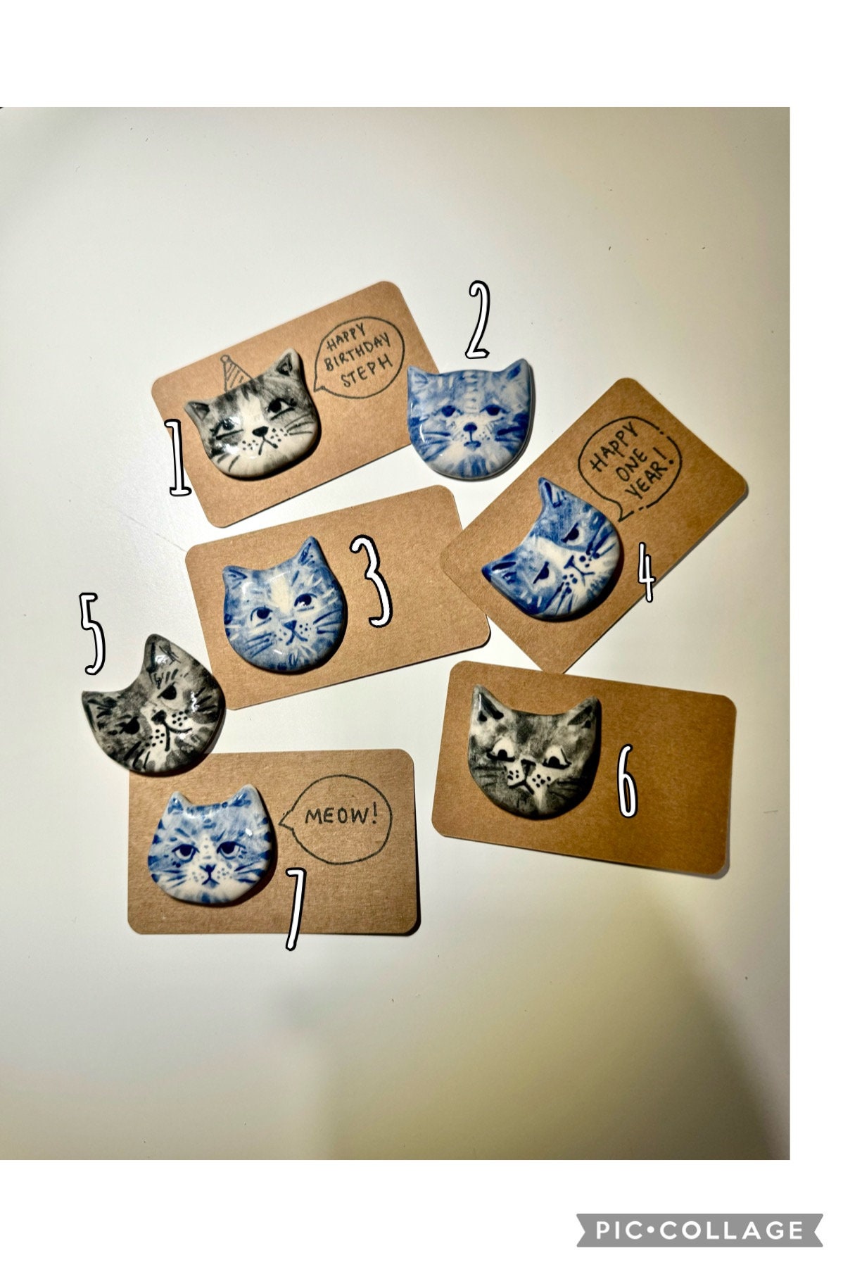 Cat Fridge Magnet, Personalised Backing to Ceramic Magnet. Grumpy Cats ...