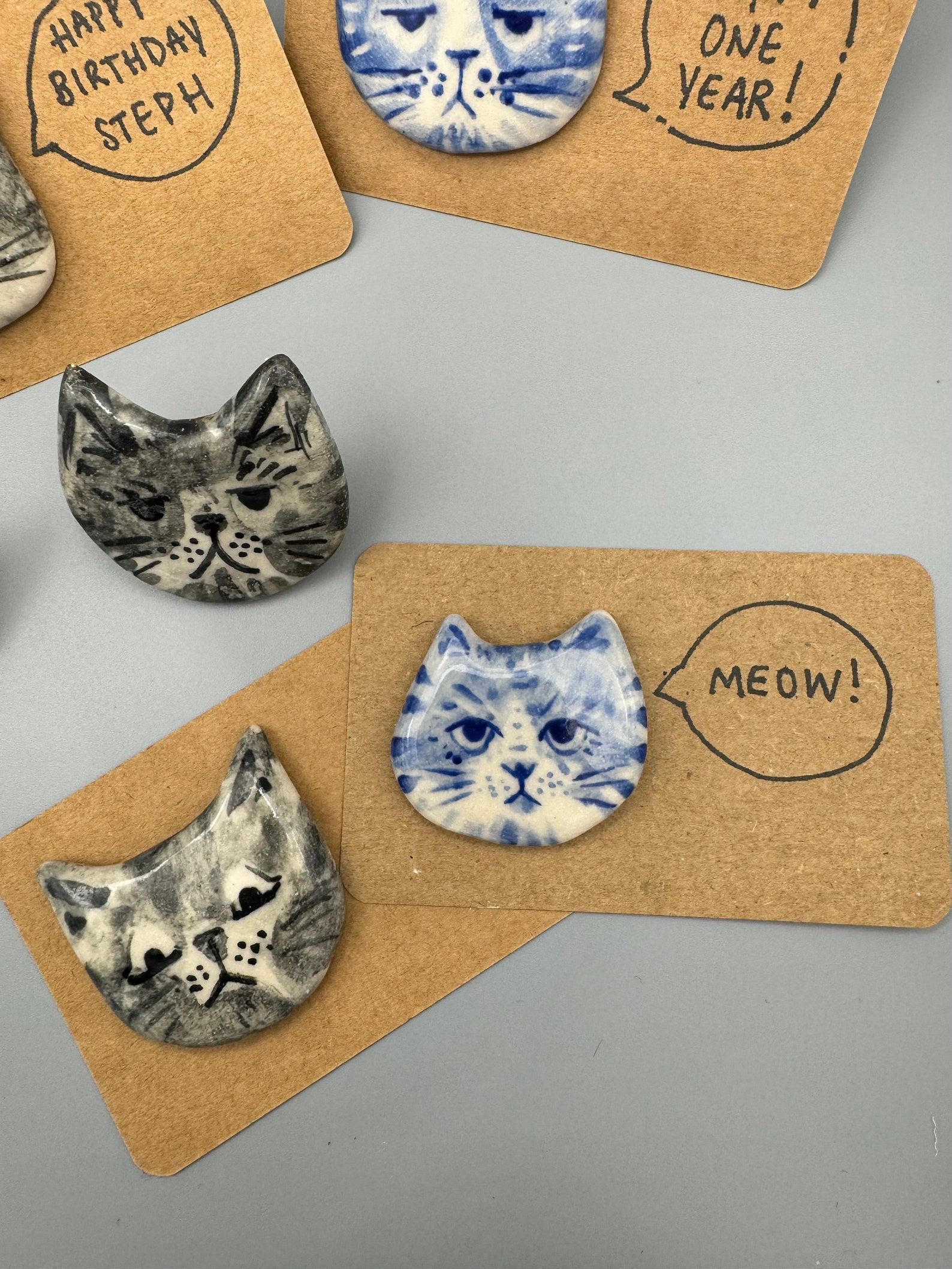 Cat Fridge Magnet, Personalised Backing to Ceramic Magnet. Grumpy Cats ...
