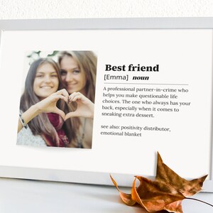 Printable Funny Best Friend Poster (customizable) - Etsy