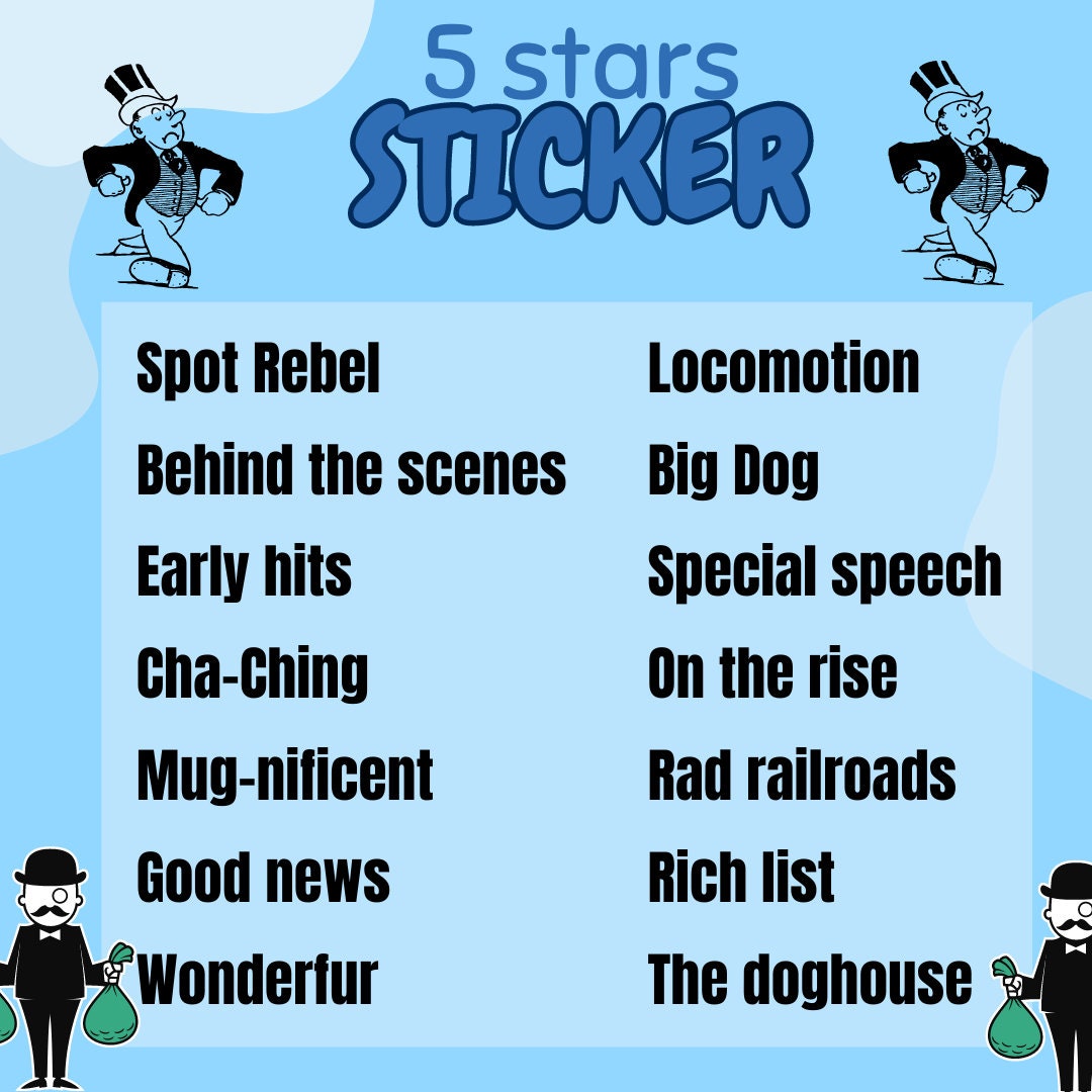 Kyo Mono Go 5 Stars Sticker - Etsy