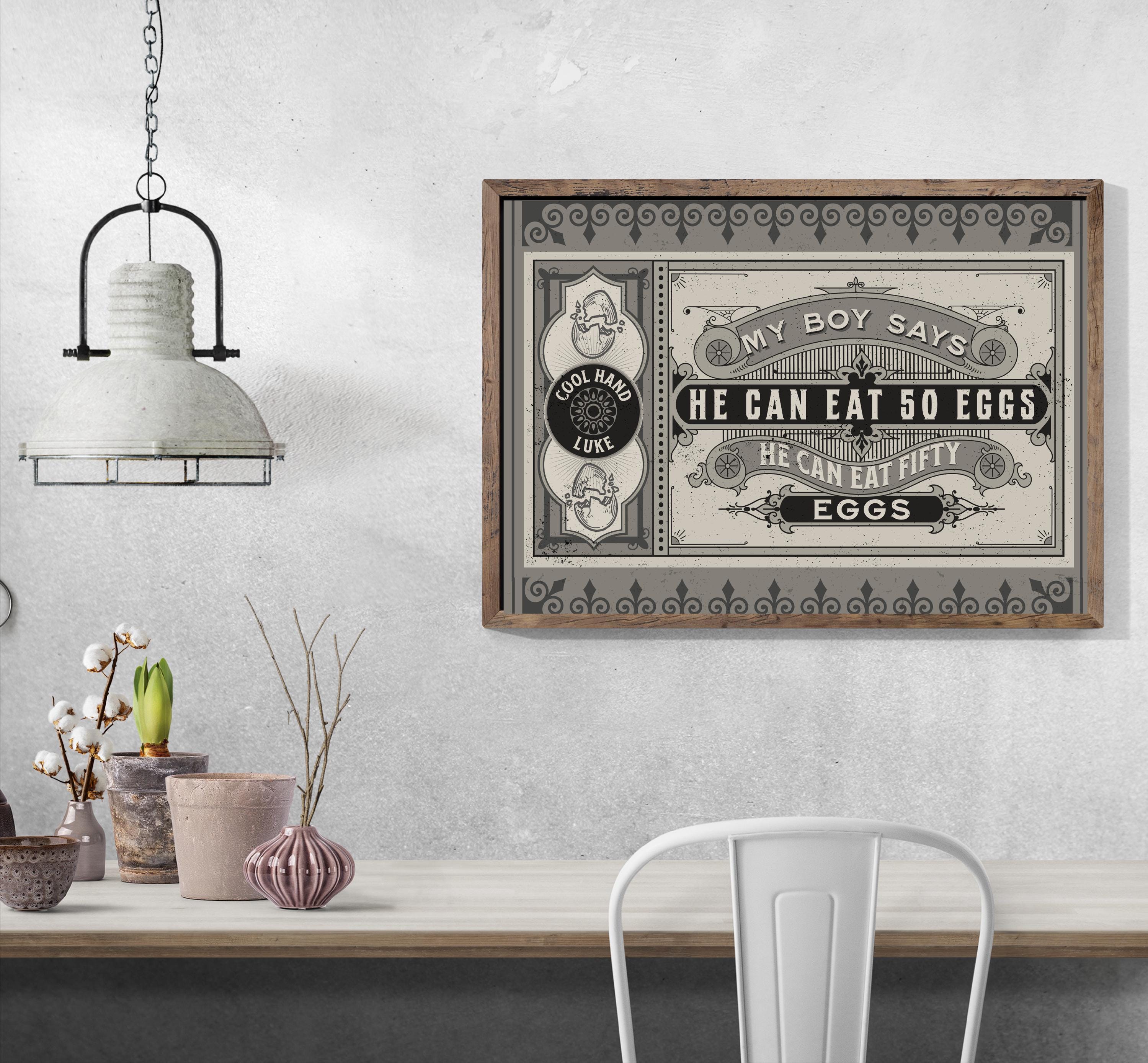 Cool Hand Luke Poster, Cool Hand Luke Gift, Foodie Gift, Foodie Poster ...