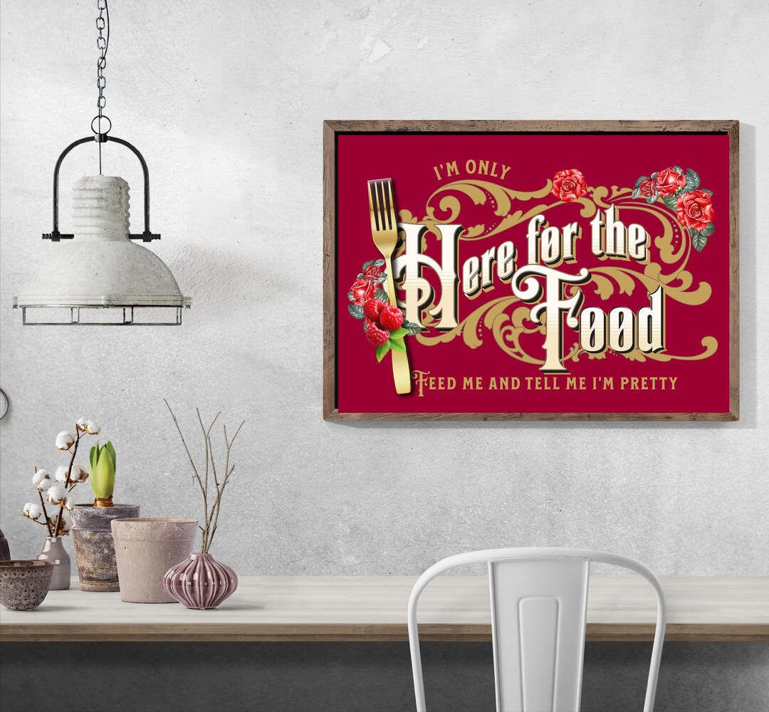 Food Art, Food Poster, Kitchen Poster, Fun Design Kitchen Art, Funny ...