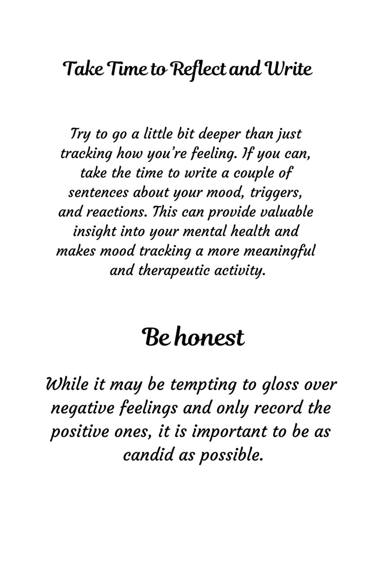 TRACK YOUR MOOD! Best Mood Tracker Journal W/ Tips, Advice, Written ...
