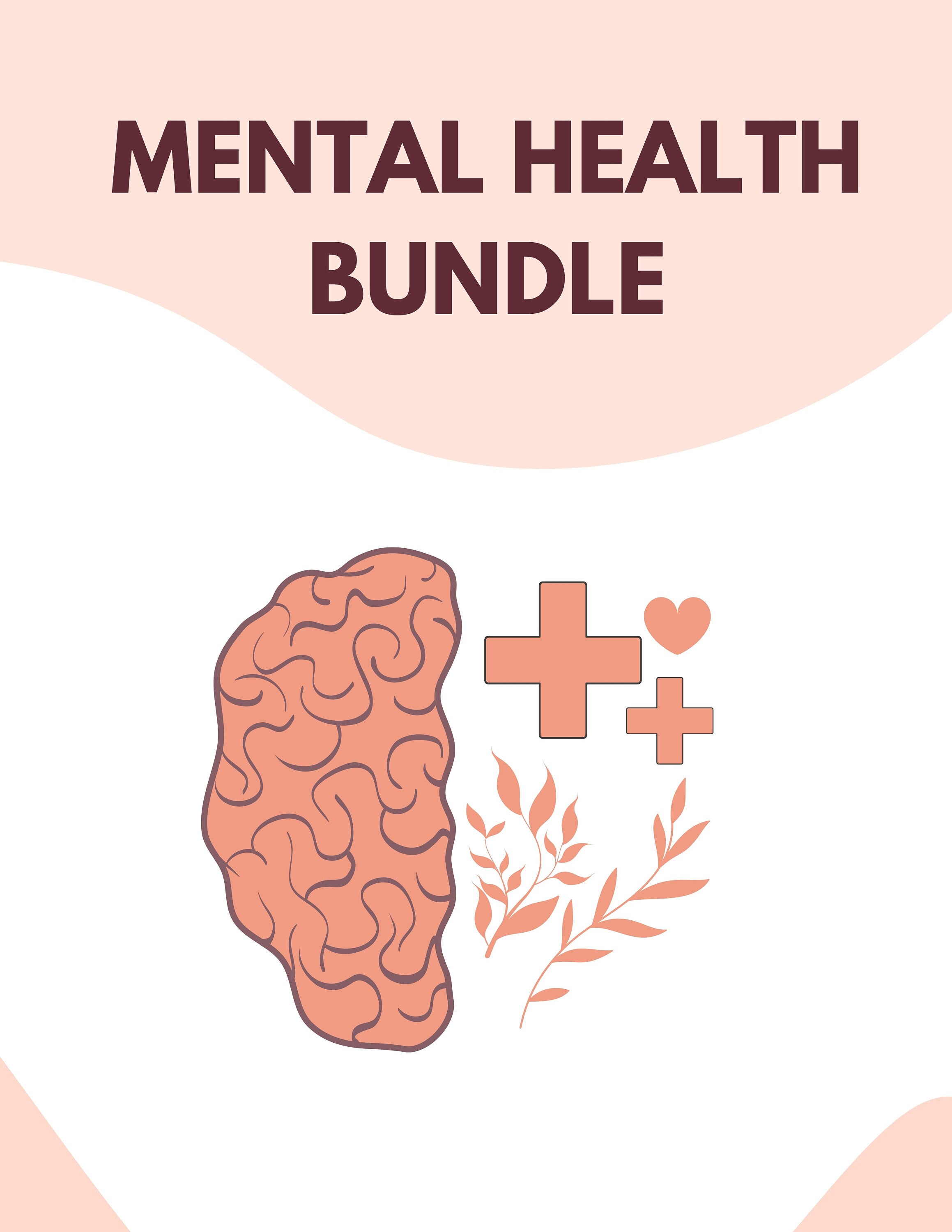 MENTAL HEALTH BUNDLE Calming, Coping, Acceptance, Goals, Mood Tracker ...