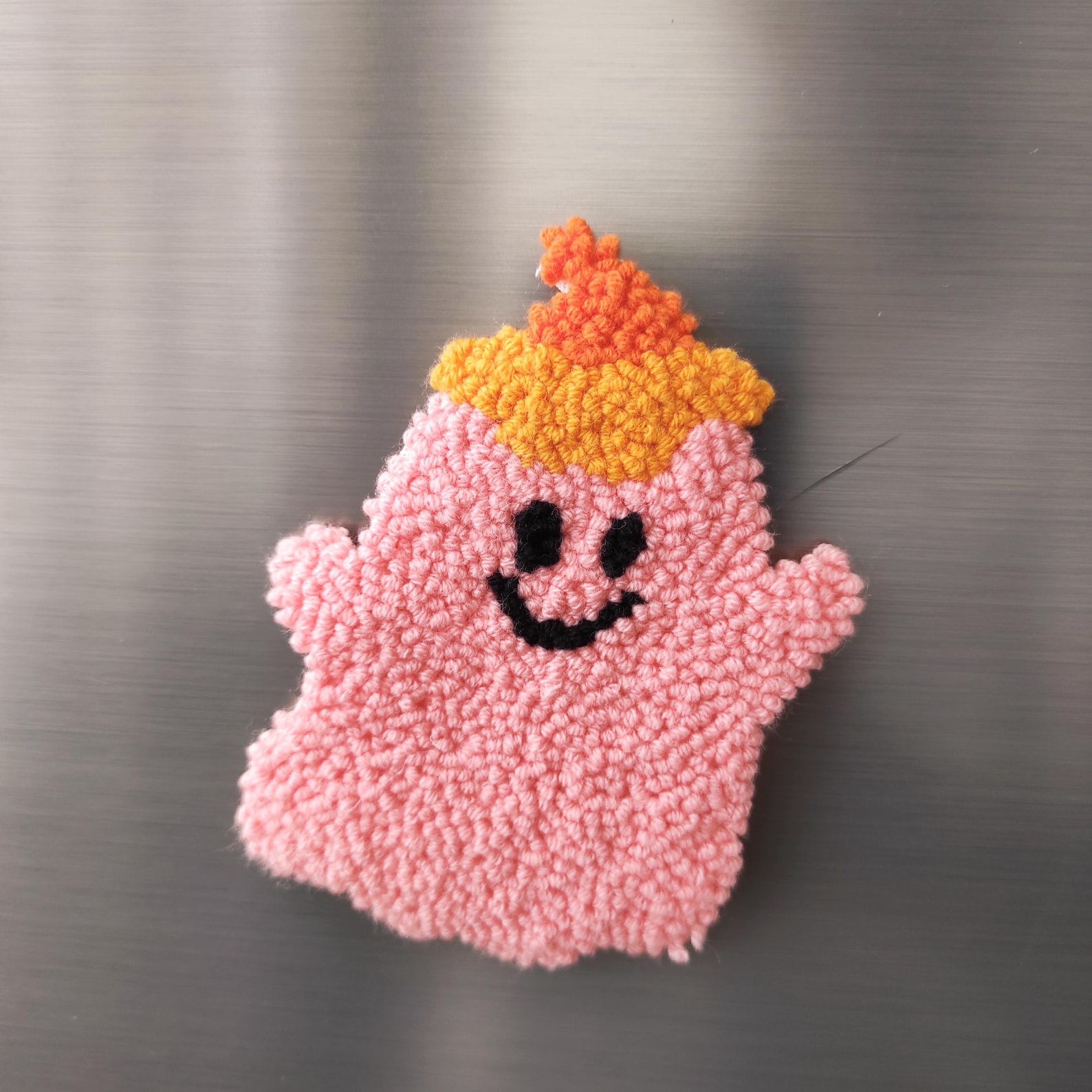 Floral Halloween Ghost Magnets: Handmade Punch Needle Fridge Decor - Etsy