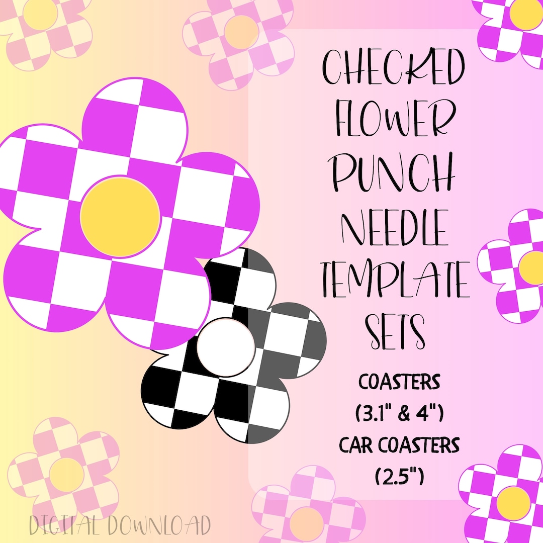 Punch Needle Pattern, Punch Needle Coaster Template, Cute Car Coasters ...
