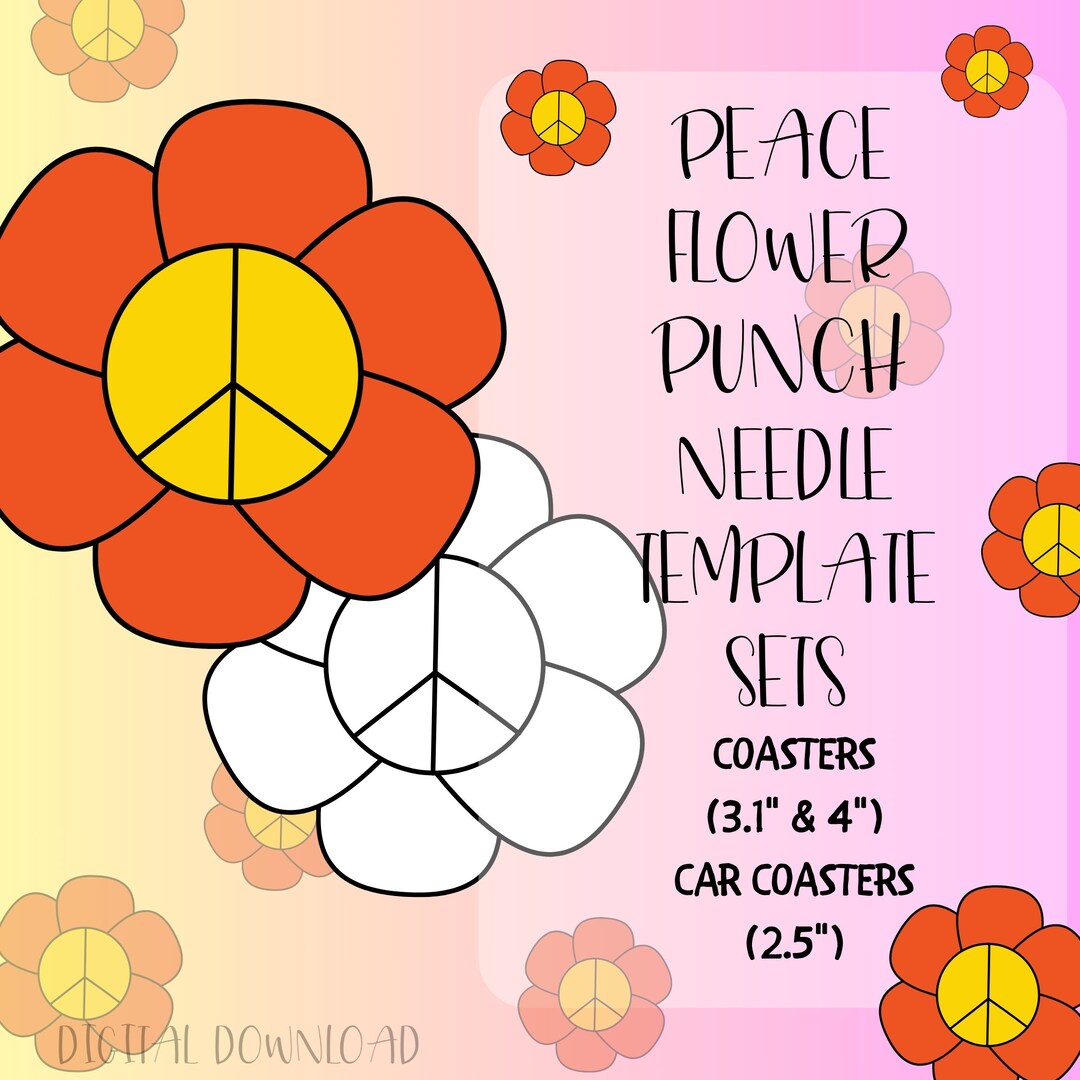 Punch Needle Pattern, Punch Needle Coaster Template, Cute Car Coasters ...