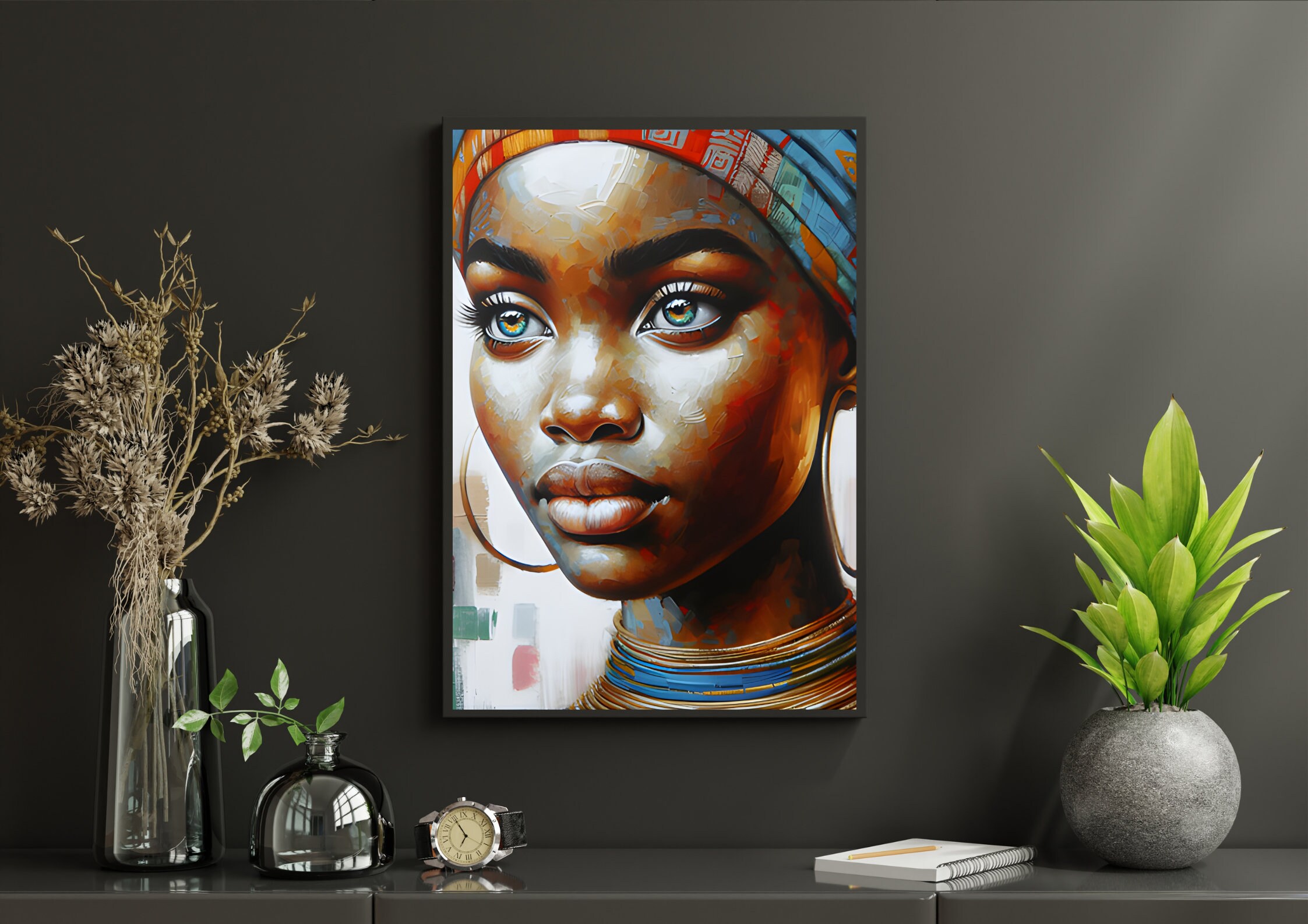 Abstract Black Woman Instant Download, African Wall Art, Digital Prints ...