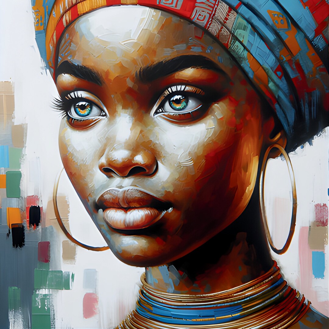 Abstract Black Woman Instant Download, African Wall Art, Digital Prints ...