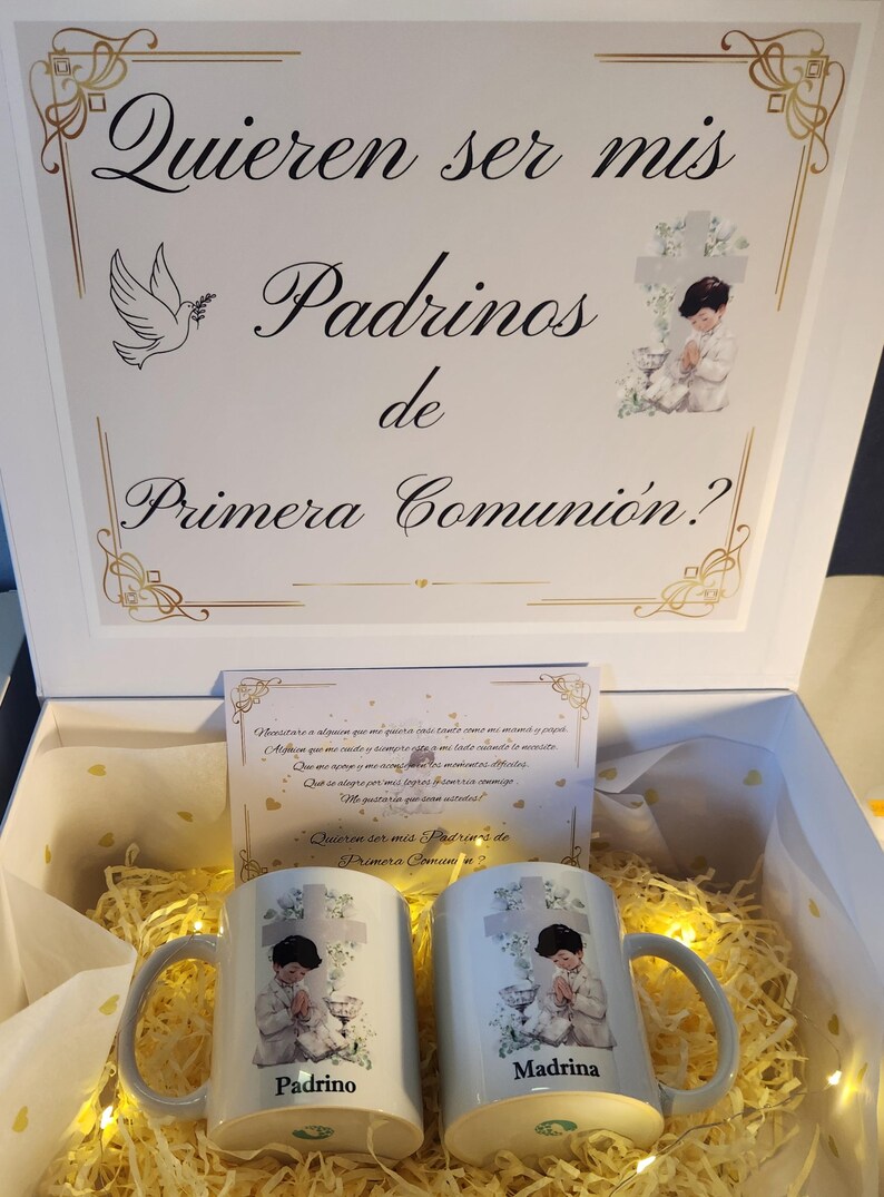Personalized First Communion Godparent Mug Set - Etsy
