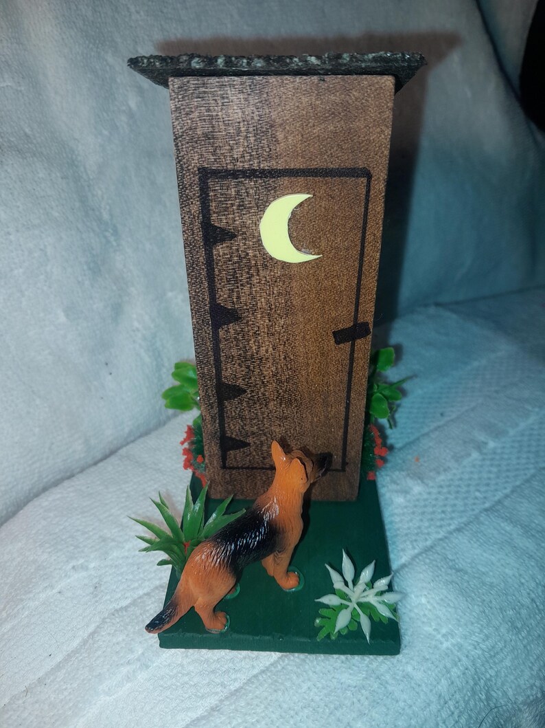 Miniature Outhouse Decor - "waiting"... - Etsy