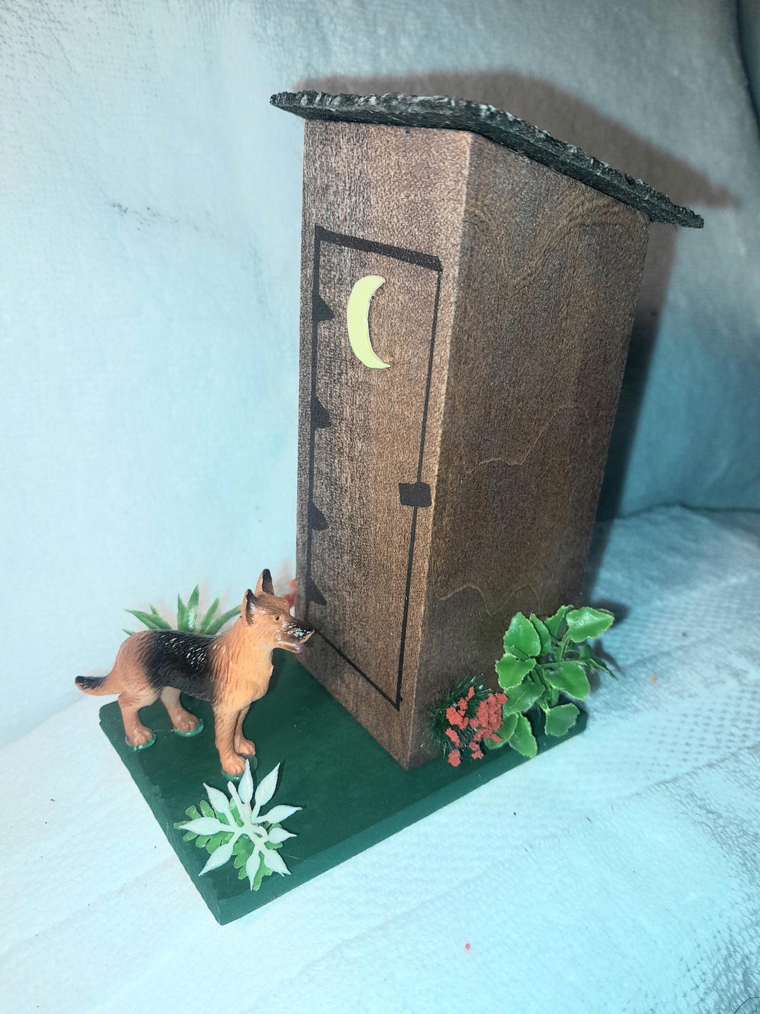 Miniature Outhouse Decor - "waiting"... - Etsy