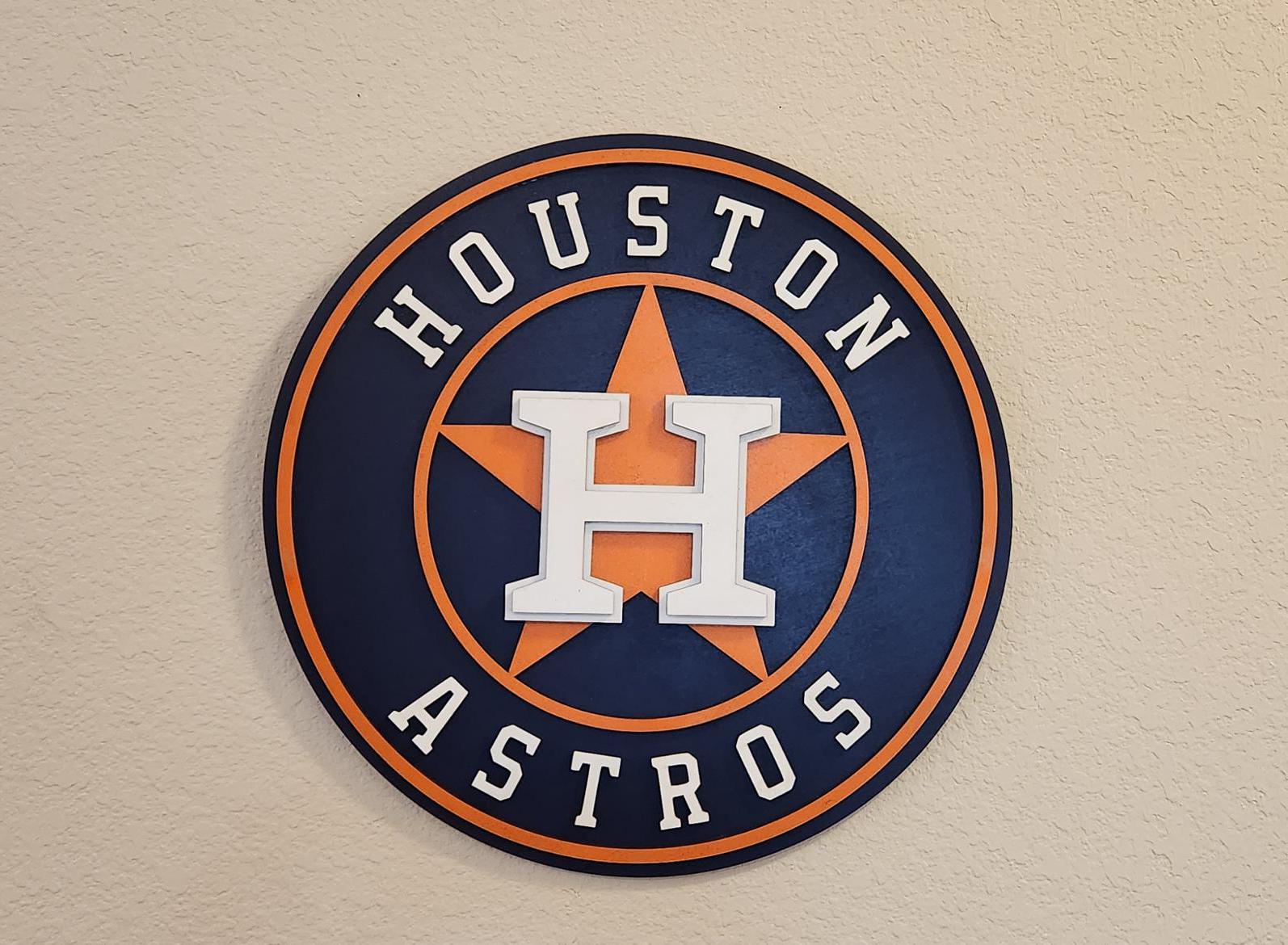 Houston Astros Wall Art, Astros Sign, Houston Astros, Layered Baseball ...