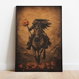 Headless Horseman Print, Digital Download, the Legend of the Sleepy ...