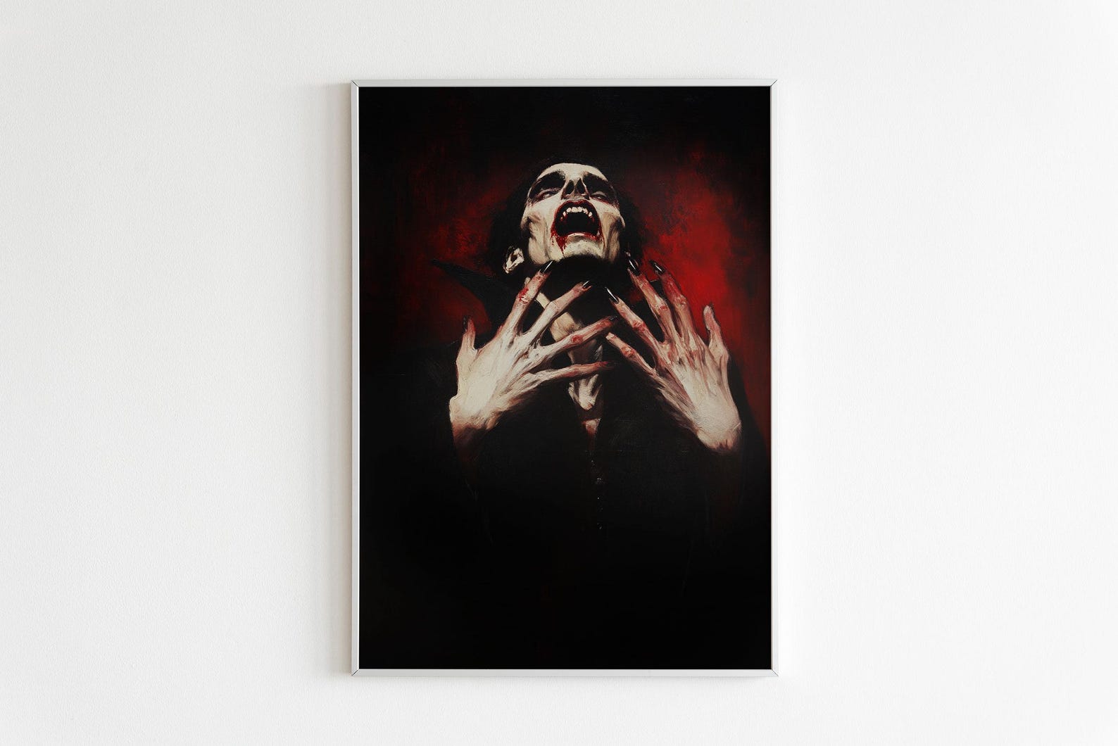 Dracula Wall Art, Vampire Print, Gothic Wall Decor, Dark Academia Print ...