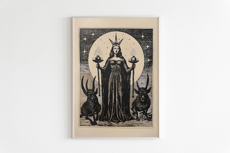 Hecate Greek Goddess Print, Hekate Printable Poster, Dark Academia ...