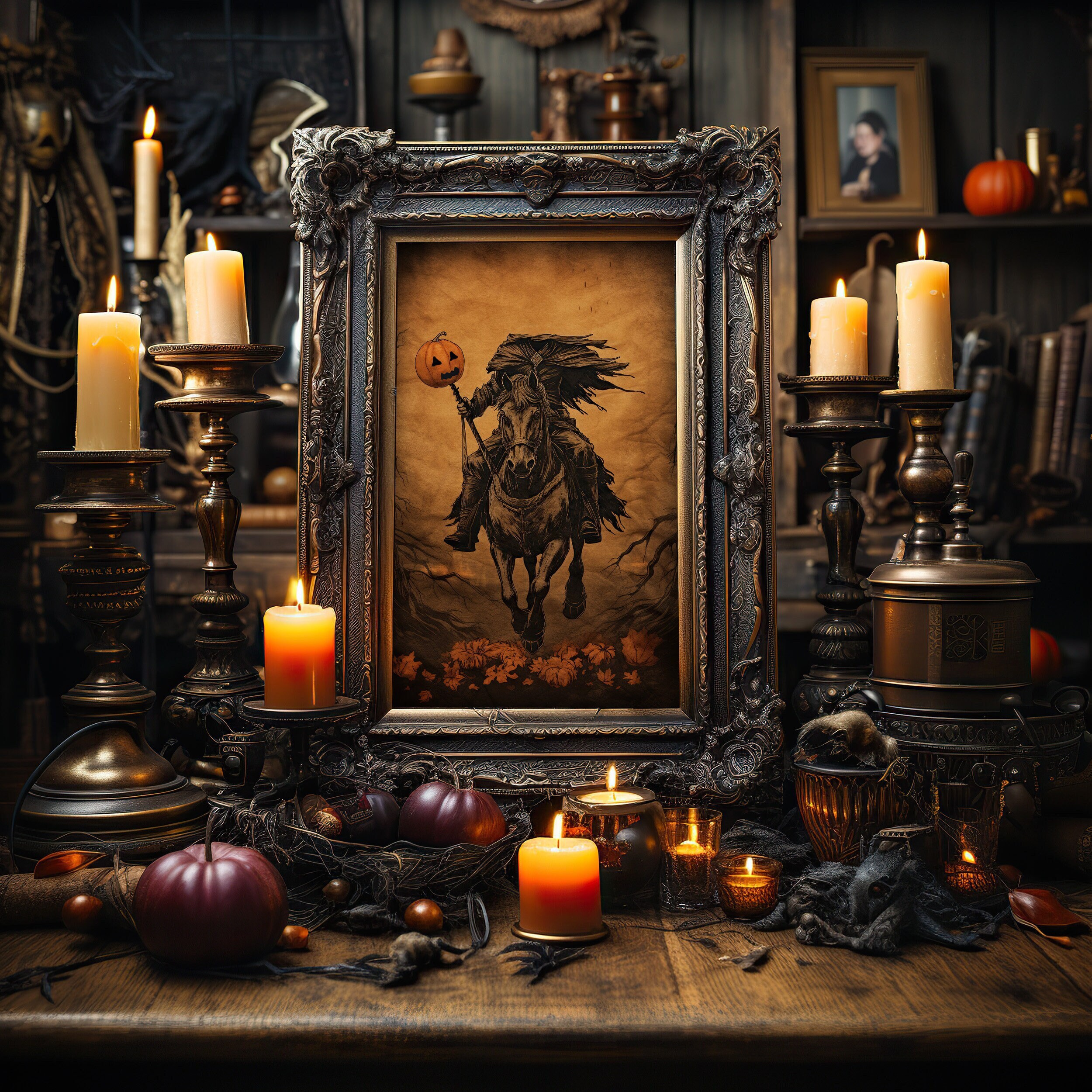 Headless Horseman Print, Digital Download, the Legend of the Sleepy ...