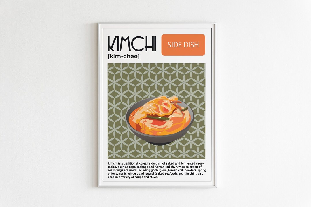 Kimchi Definition Poster, Kimchi Lover Gift, Kimchi Printable, Kimchi ...