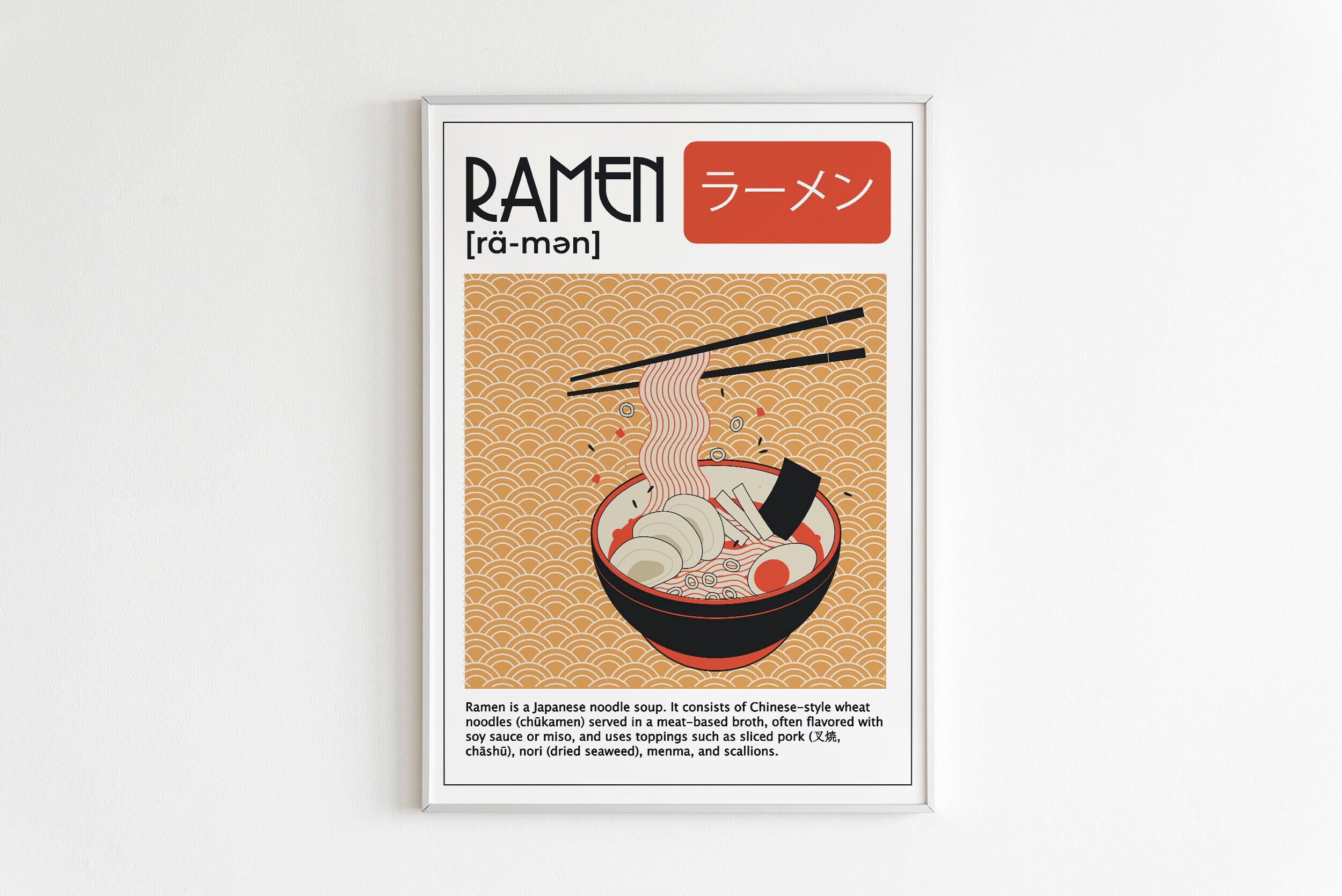 Ramen Poster, Ramen Noodles Poster, Ramen Art Print, Ramen Definition ...