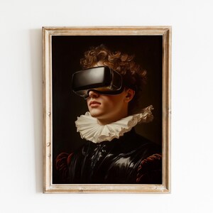 VR Renaissance | Altered Art, Modern Oil Painting, Portrait Wall Art ...