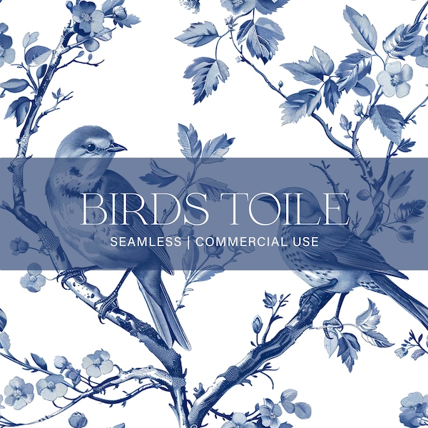 Bird Toile - Etsy