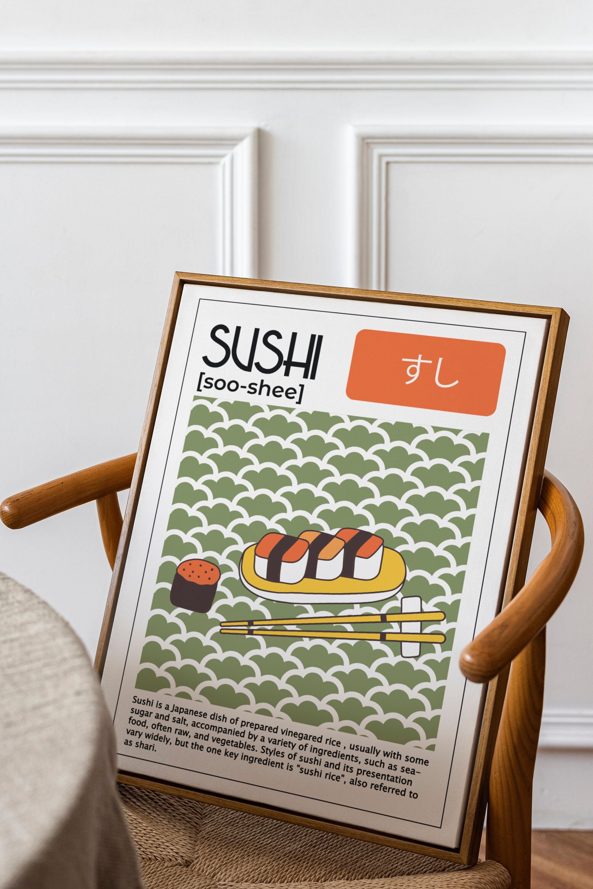 Sushi Definition Poster, Sushi Printable Poster, Sushi Wall Art, Sushi ...