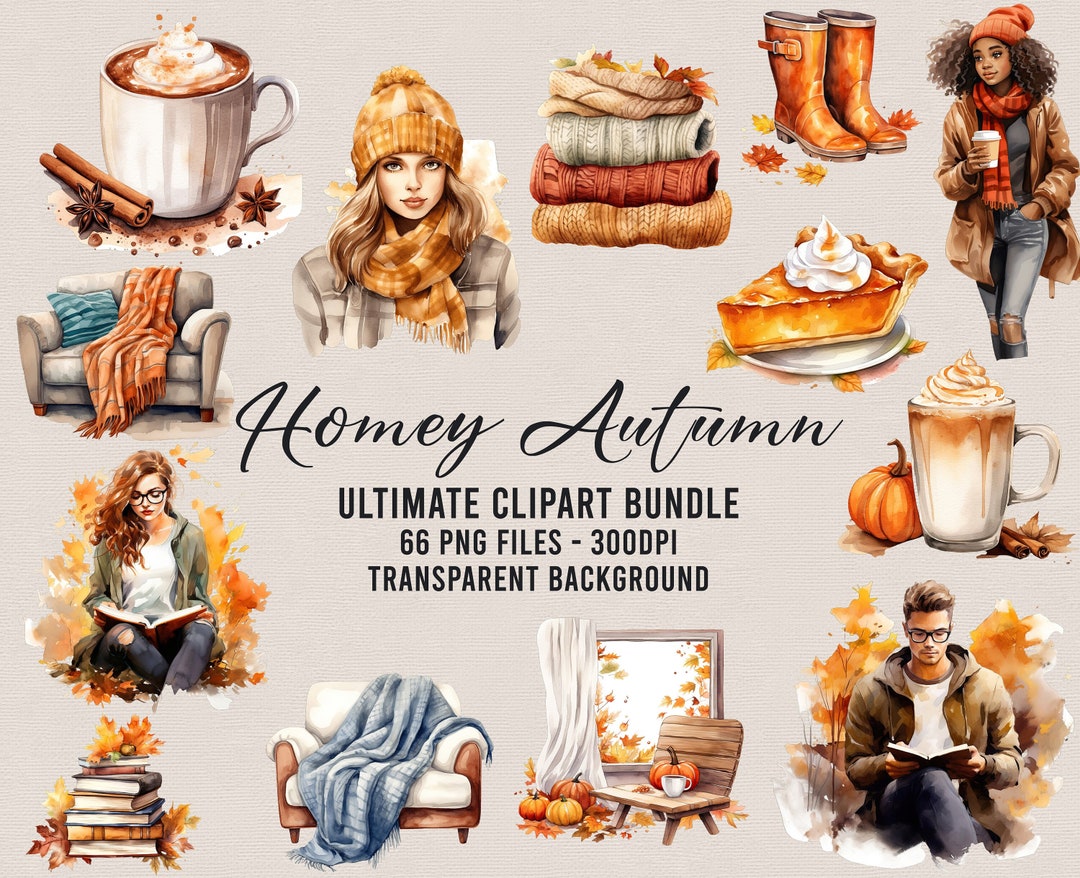 Autumn Clipart Bundle, Commercial Use, Autumn Bundle, Fall Clipart ...