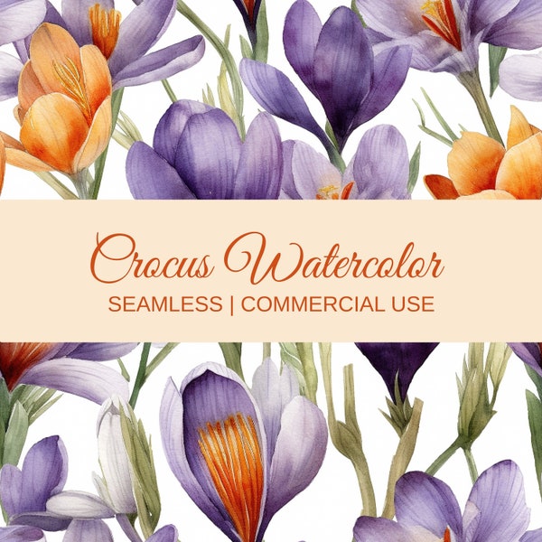 Watercolor Crocus - Etsy