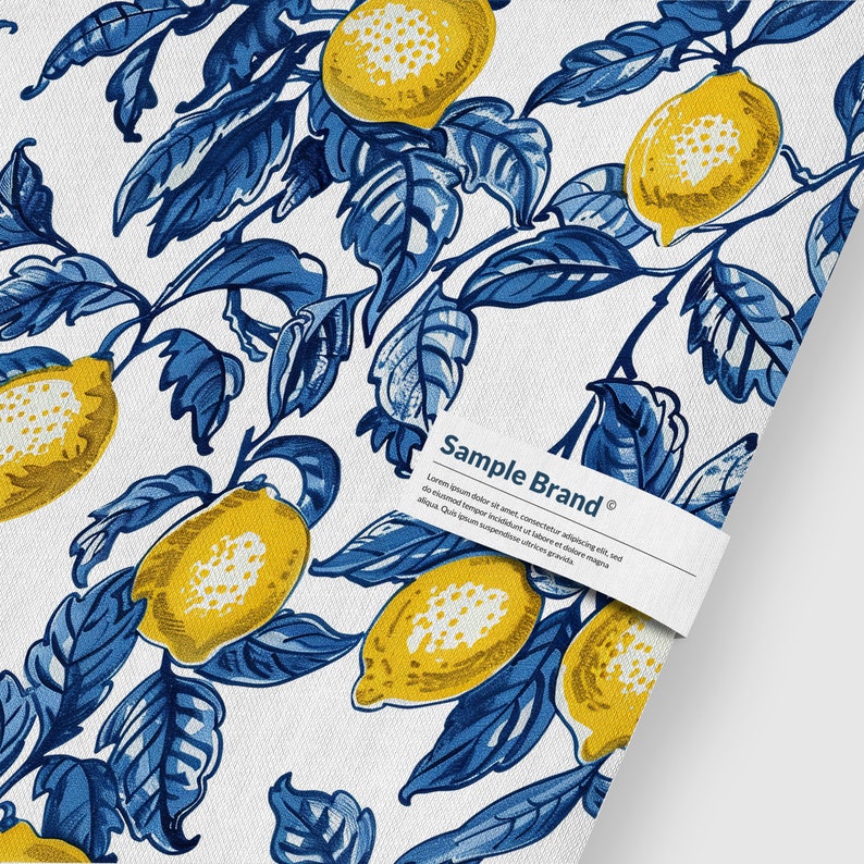 Sicilian Lemons Seamless Pattern, Lemons Pattern, Commercial Use ...
