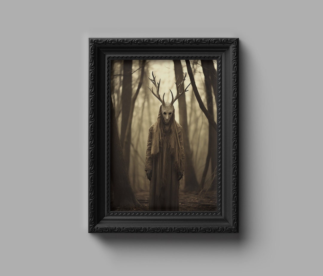 Spooky Druid Photograph, Printable Poster, Gothic Wall Art, Vintage ...