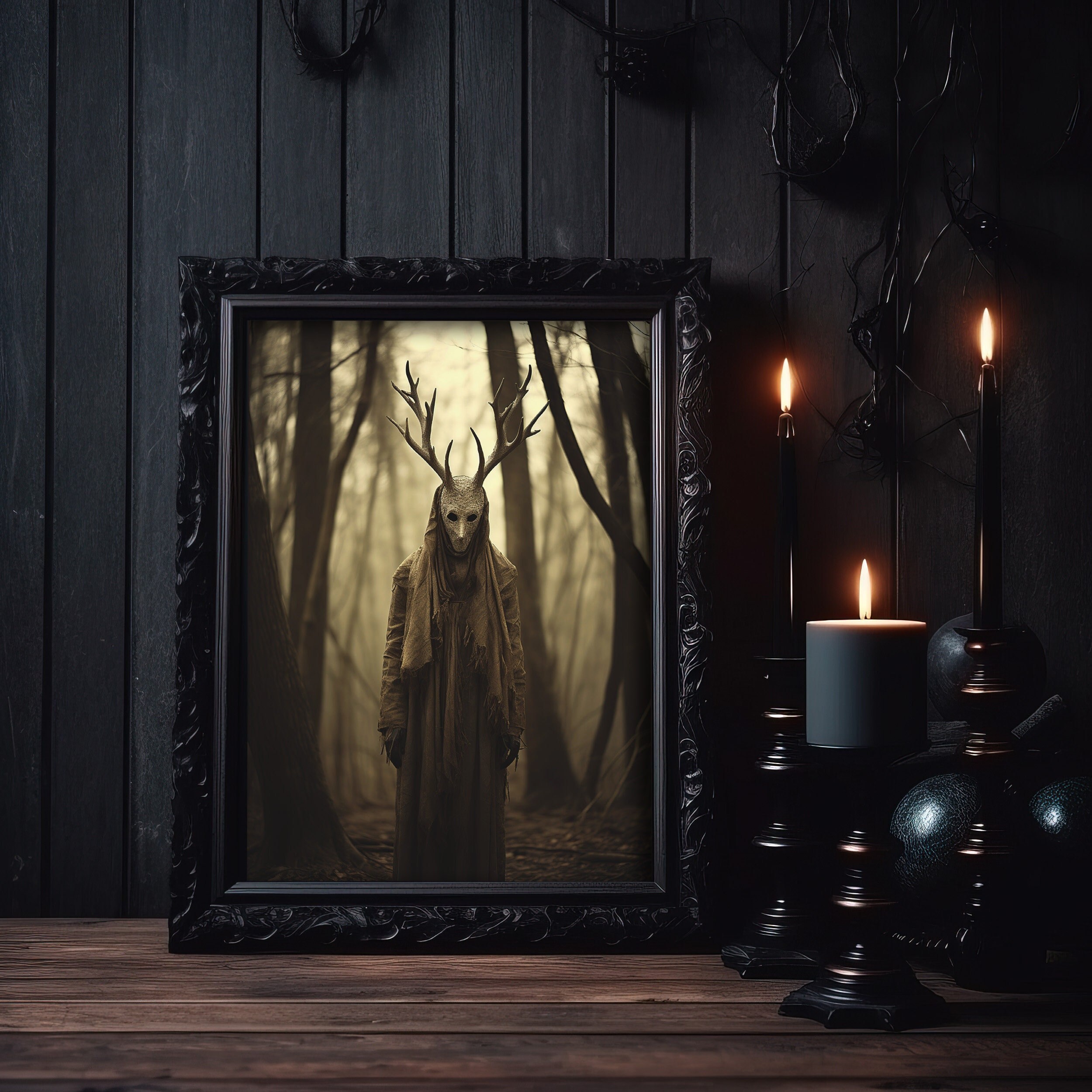 Spooky Druid Photograph, Printable Poster, Gothic Wall Art, Vintage ...