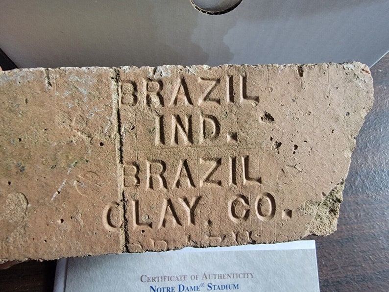 Authentic Notre Dame Football Stadium Brick From 1996-97 Expansion W ...
