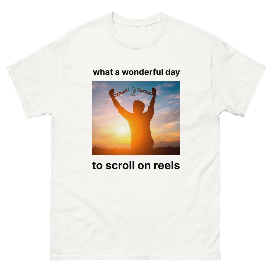 Funny Sunset Meme T-shirt, Man Breaking Chains, 100% Cotton - Etsy UK